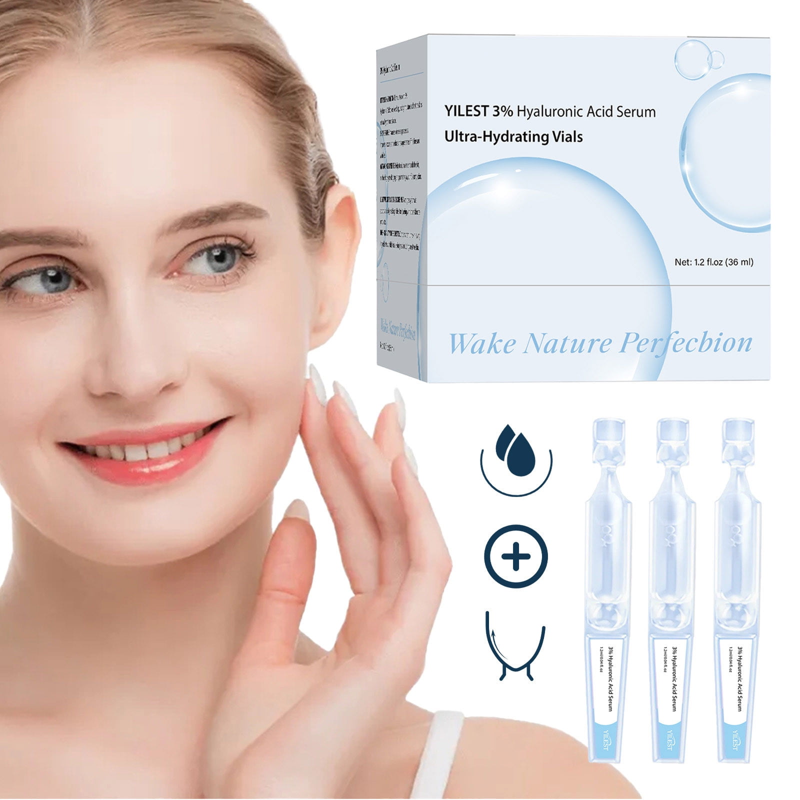 3% Hyaluronic Acid Serum Ultra-Hydrating Vials, Hyaluronic Acid Tubes ...