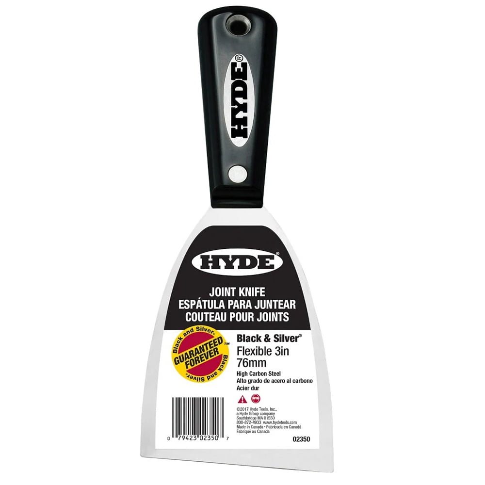HYDE 02350 Wall Scraper, 3 in W Blade, HCS Blade, Nylon Handle, Long ...