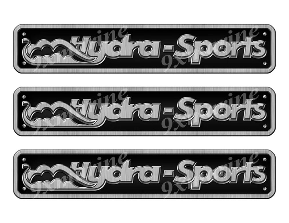 3 Hydra-Sports Stickers - 10" long set. Replica Name Plate in Vinyl ...