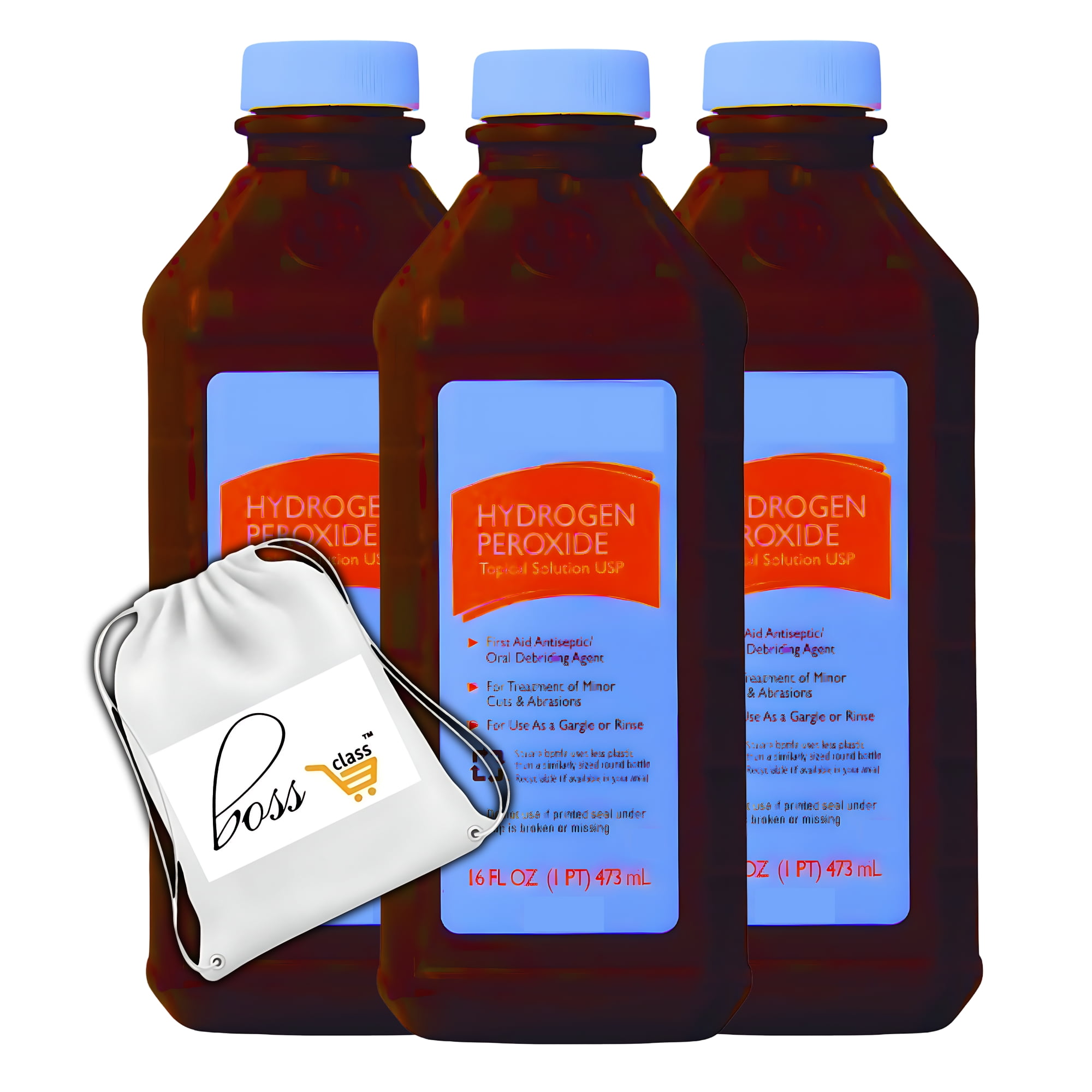 (3) Hydrogen Peroxide Topical Antiseptic Solution, 16oz Bottle ...