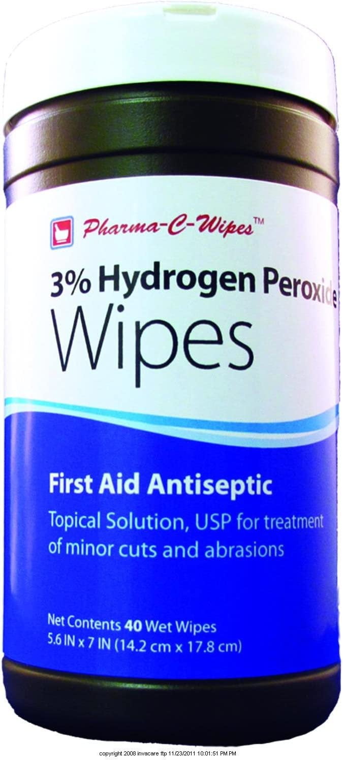 3% Hydrogen Peroxide Wipes [WIPES HYDROGEN PEROX CANN 40CT] - Walmart.com