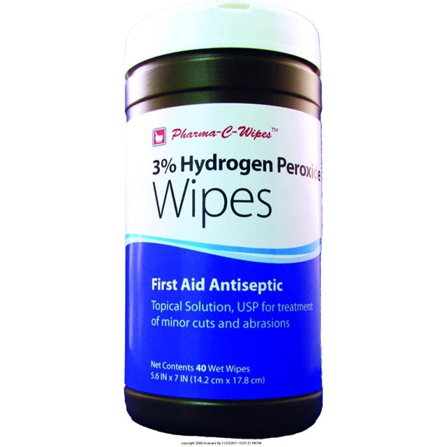 3% Hydrogen Peroxide Wipes [WIPES HYDROGEN PEROX CANN 40CT] - Walmart.com