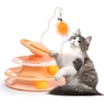 3 IN 1 Cat Toy 3 Tier Tower Interactive Ball Toy With 2 Moving Balls ...