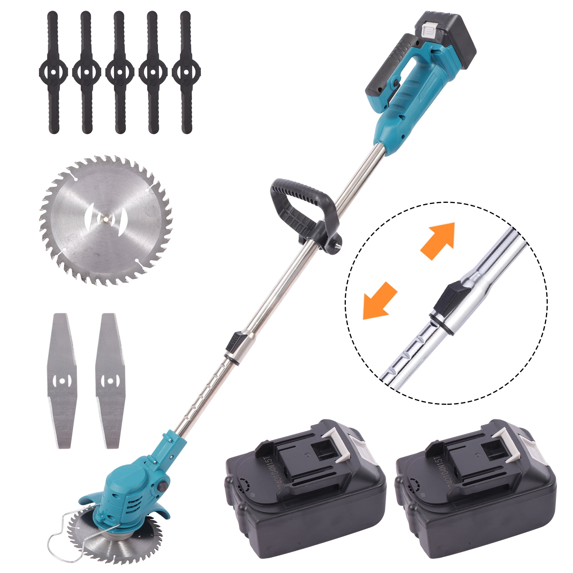 3 IN 1 Electric Grass Trimmer Cordless String Trimmer Weed Trimmer with ...