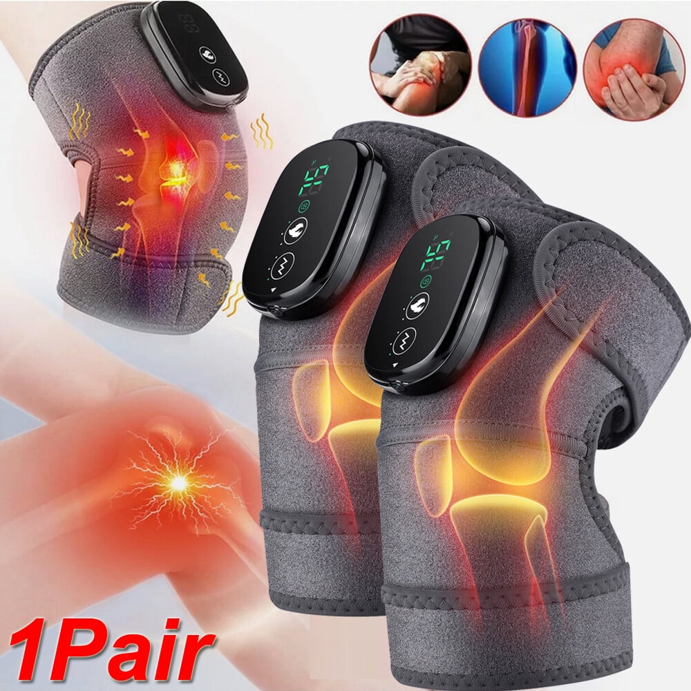 3 IN 1 Electric Heating Knee Vibration Massager Joint Shoulder Wrap ...