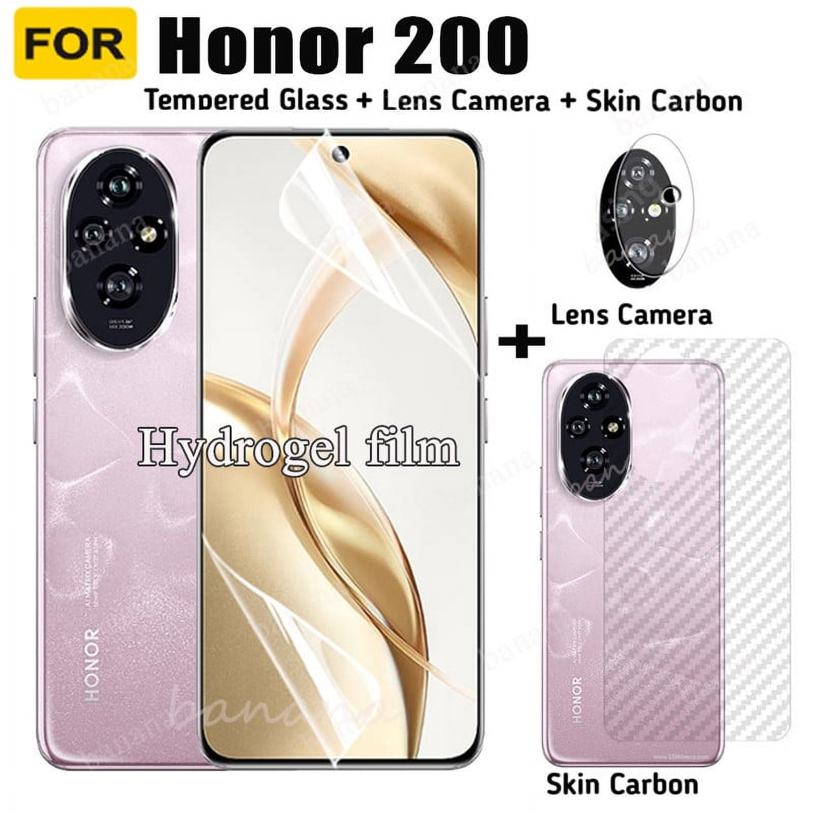 3 IN 1 Honor 200 Hydrogel Soft Film for Honor 200Pro Honor 90 Pro Magic6 Pro Camera Lens Glass ...