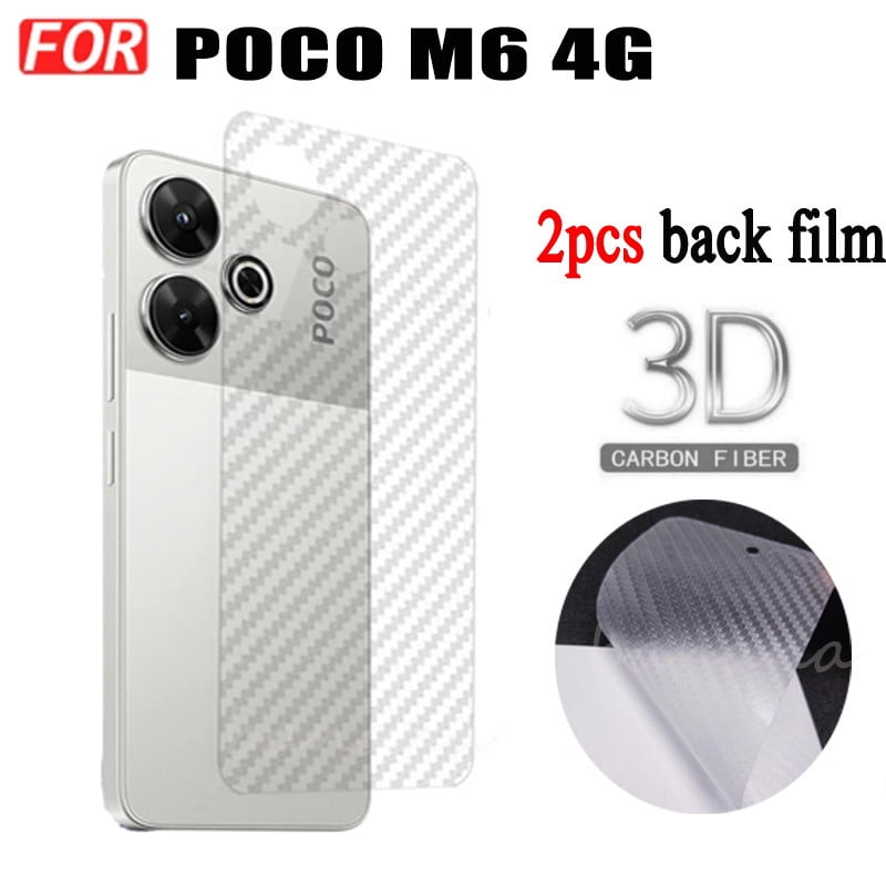 3 IN 1 Poco M6 4G Tempered Glass Film For Poco M6 Pro 4G F6 F6 Pro X6 ...