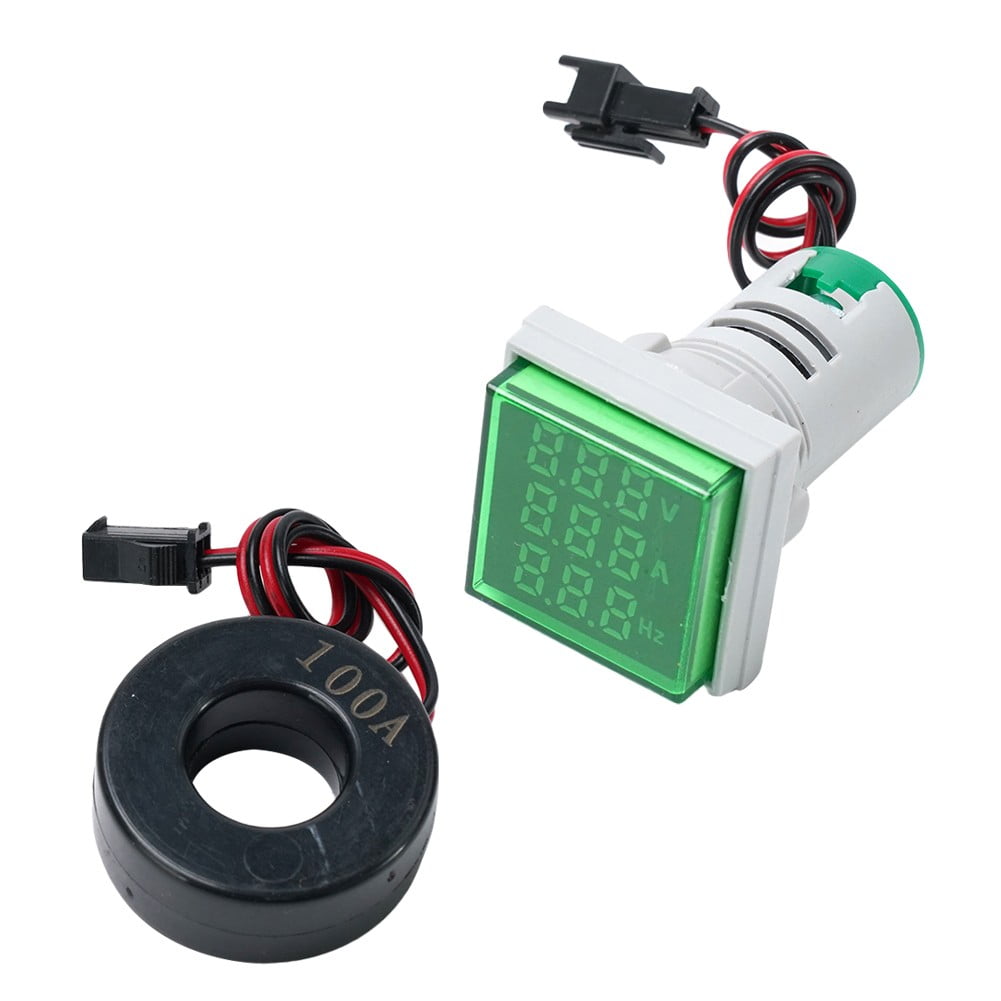 3-In-1 22Mm Digital Voltmeter Ammeter60-500V Ac 0-100Ahz Current ...