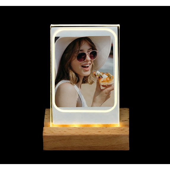 3 In 1 3 Inch Photo Frame Acrylic LED Light Photo Table Instant Film ...