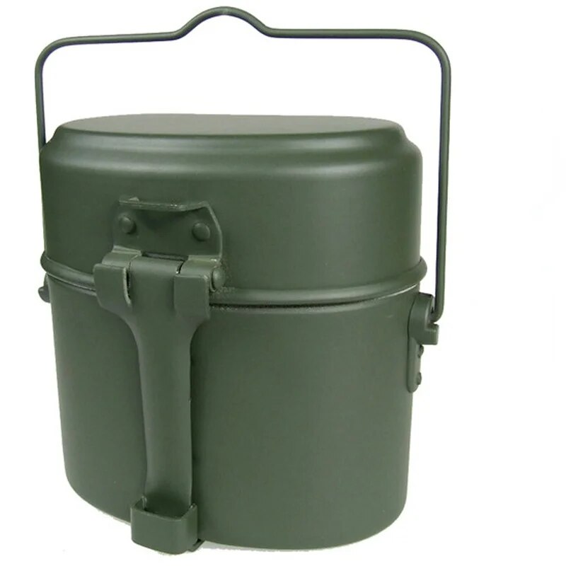 3 In 1 Aluminum Camping Lunch Box Army Canteen Cup Pot for Picnic ...