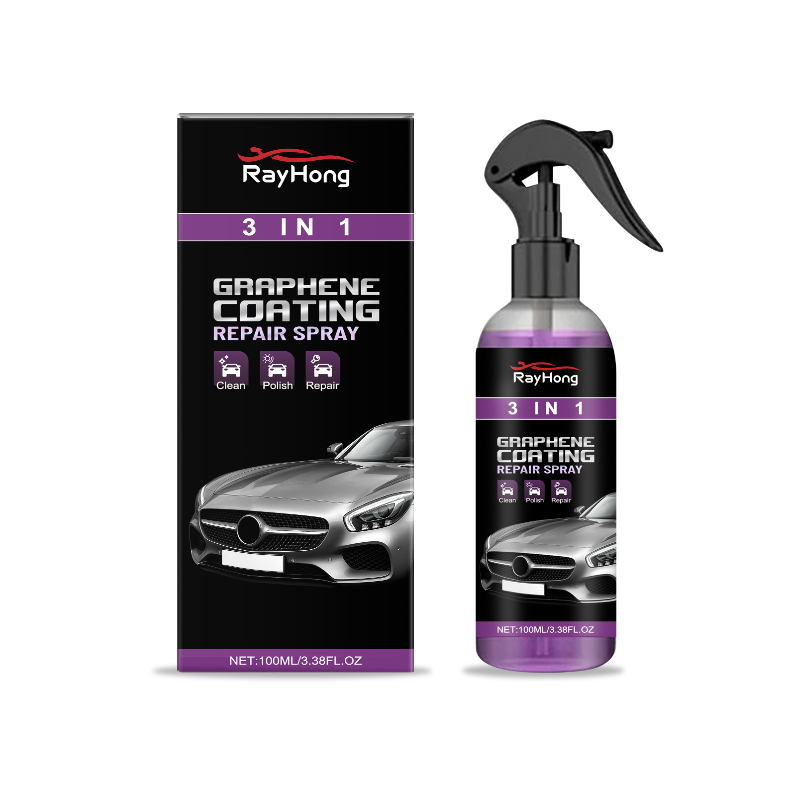 3-In-1 Automotive Paint Protection Spray, Nano-Coating Spray For ...
