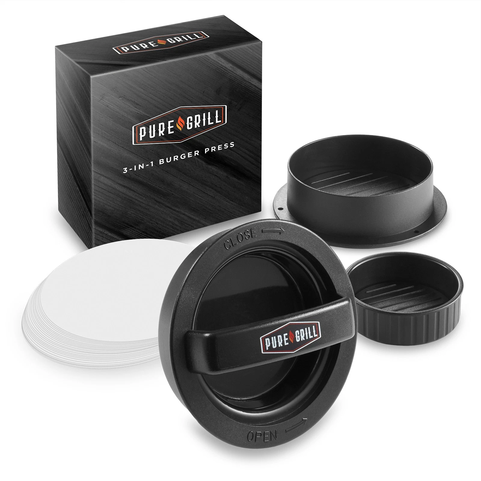 3-In-1 Burger Press Bbq Patty Maker Grill Stuffed Hamburgers, Patties ...