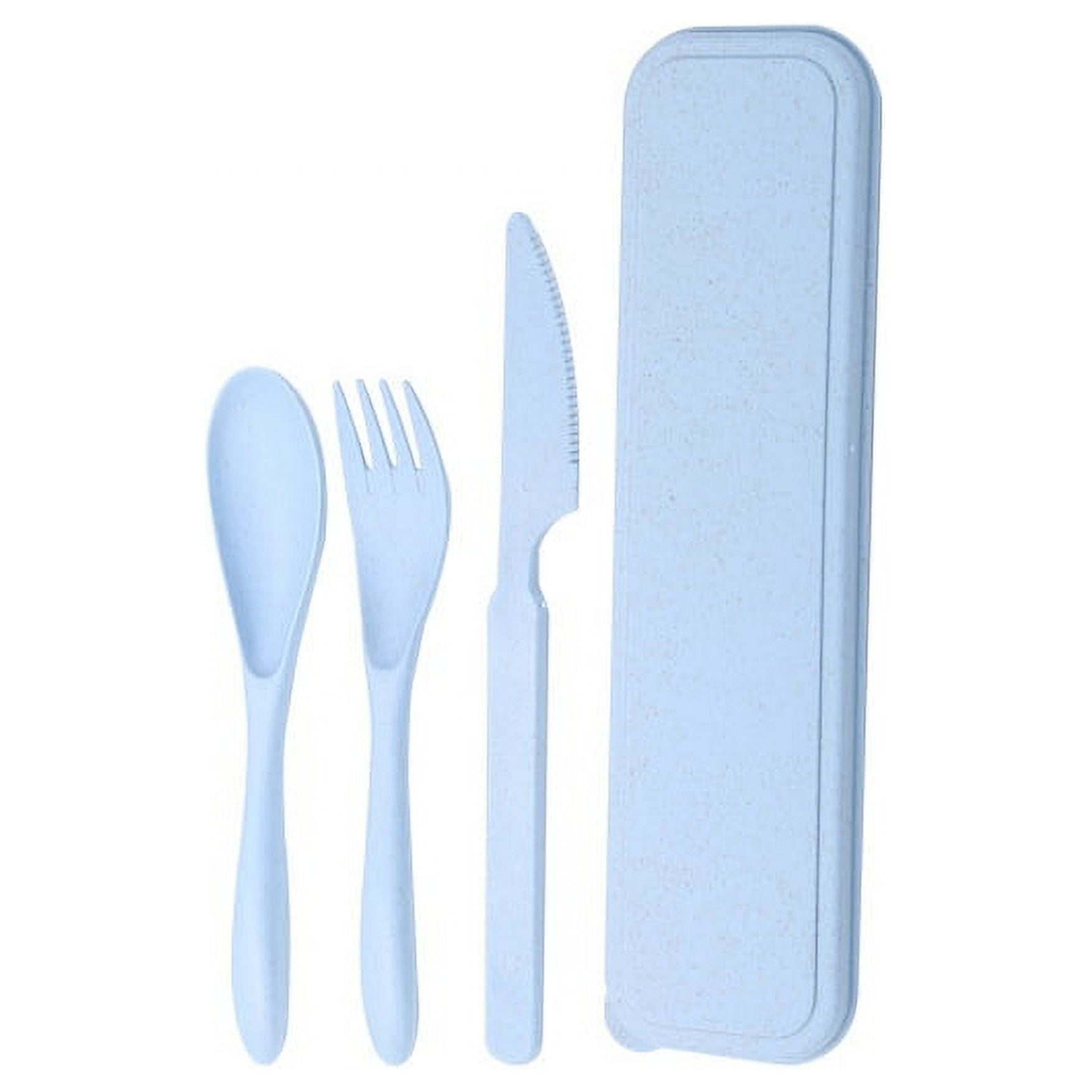 3 In 1 Camping Utensil Set, Utensils Set With Case, Travel Utensils ...