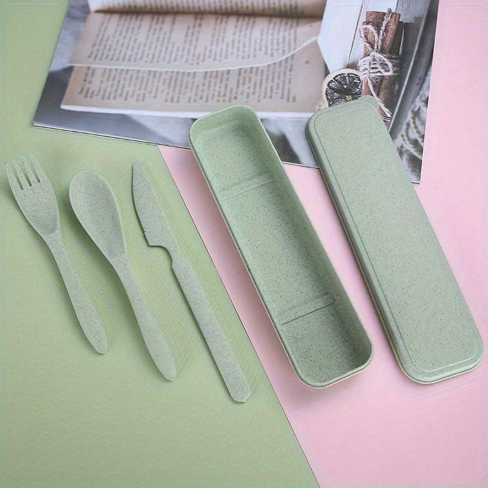 3 In 1 Camping Utensil Set, Utensils Set With Case, Travel Utensils ...