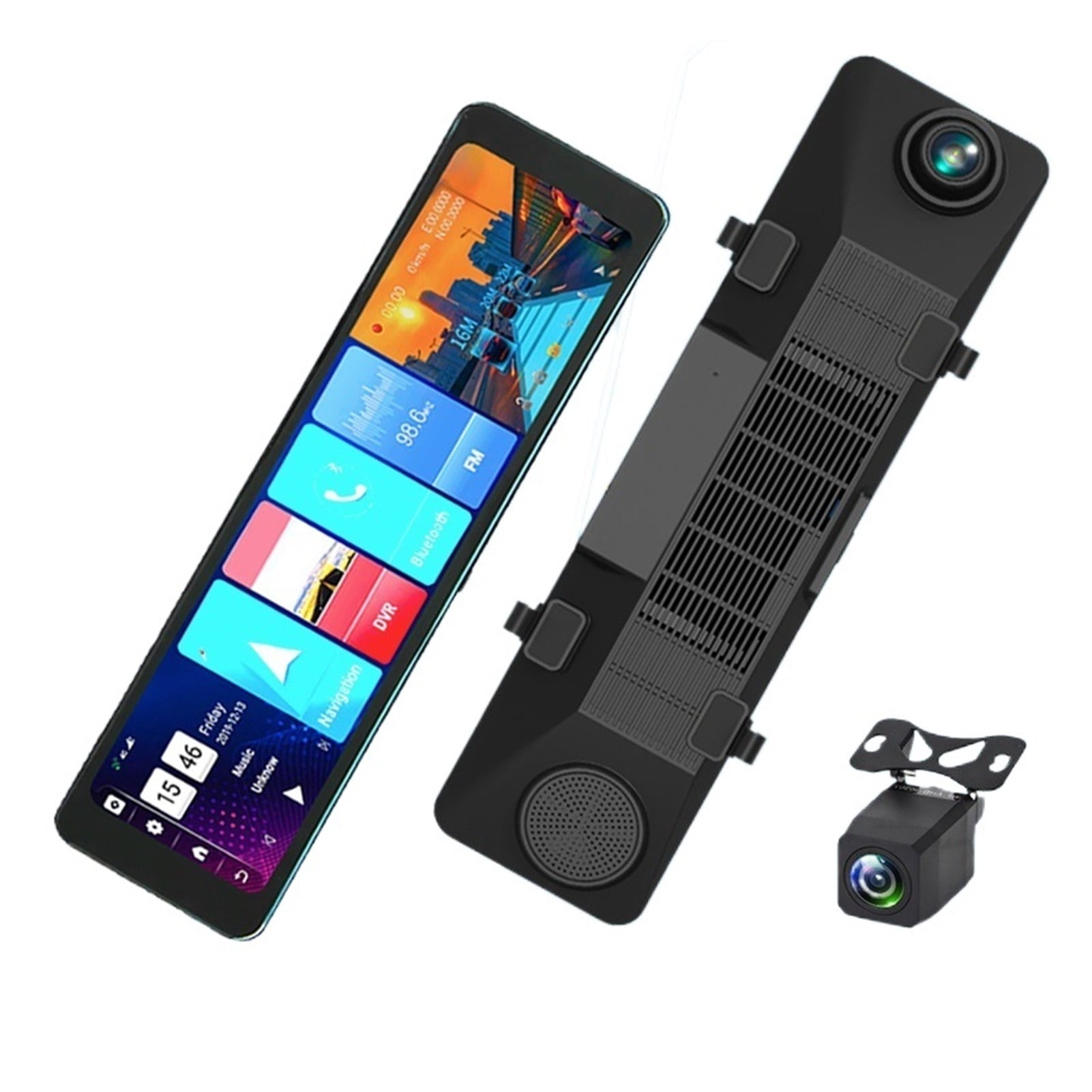 3 In 1 Car Mirror Video Camera 4G LTE GPS Navigator ADAS 1080P DashCam ...