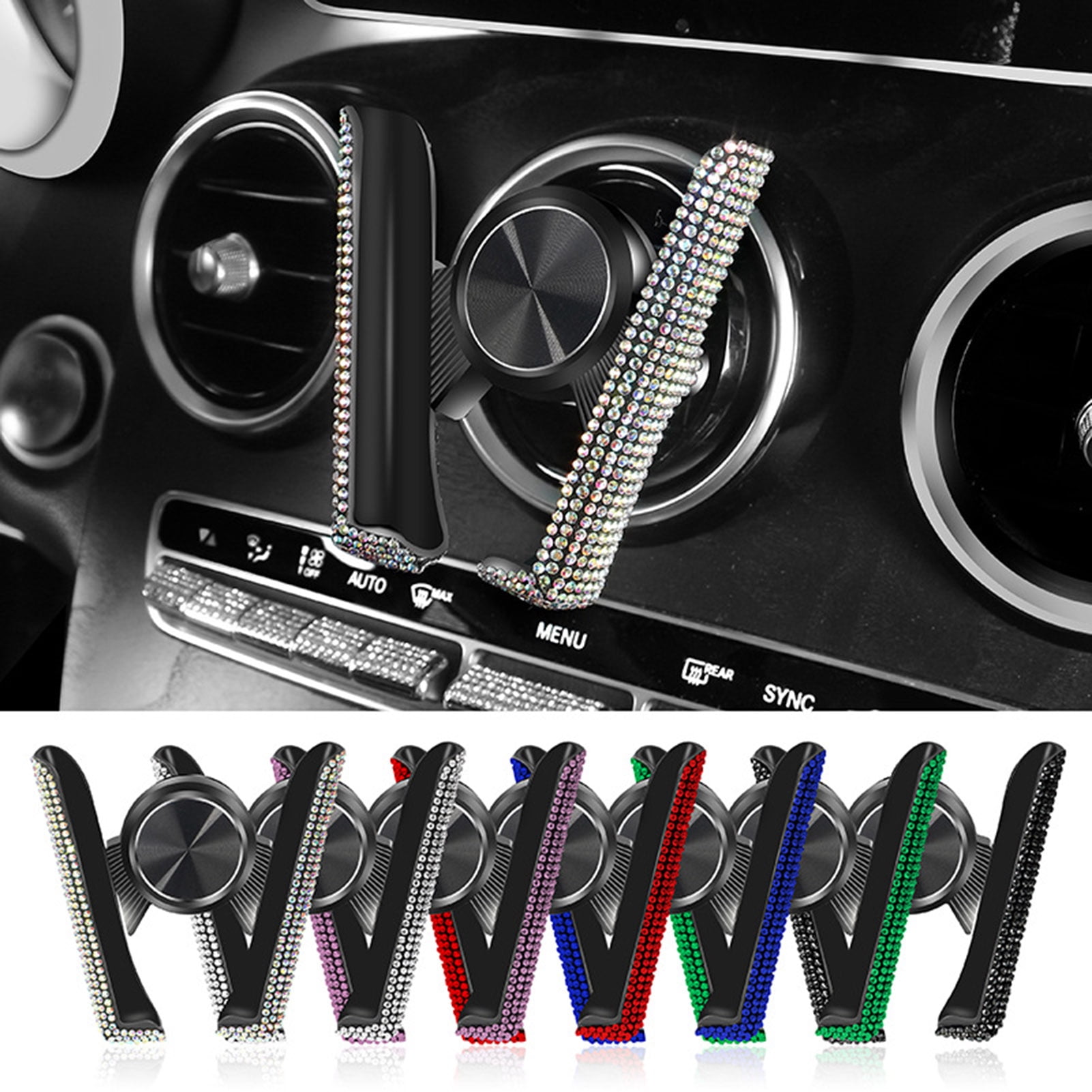 3-In-1 Car Phone Holder Mount for Dashboard Air Vent Windshield Stable ...