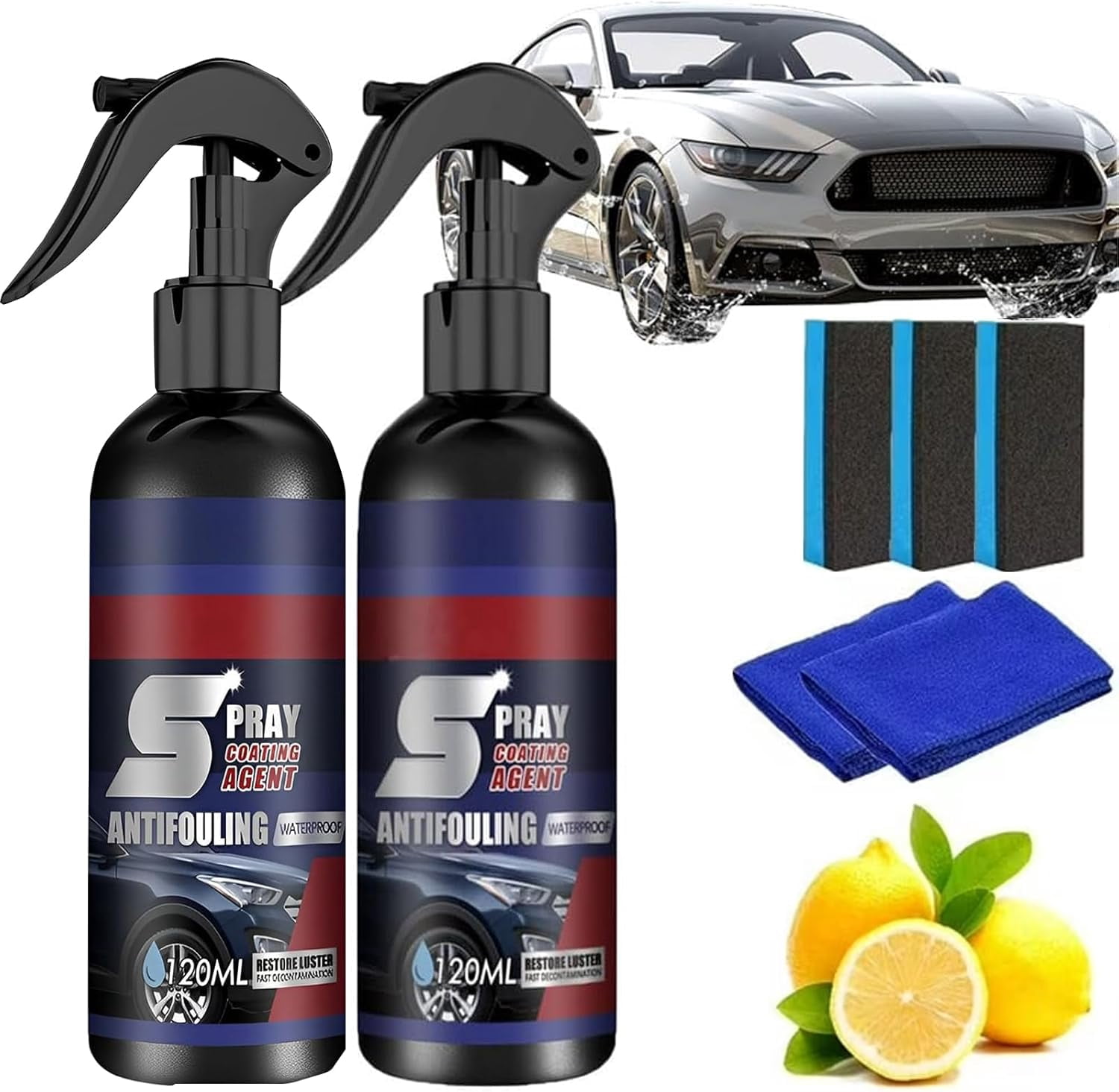 3 In 1 Ceramic Car Coating Spray, 3 In 1 High Protection Quick Car ...