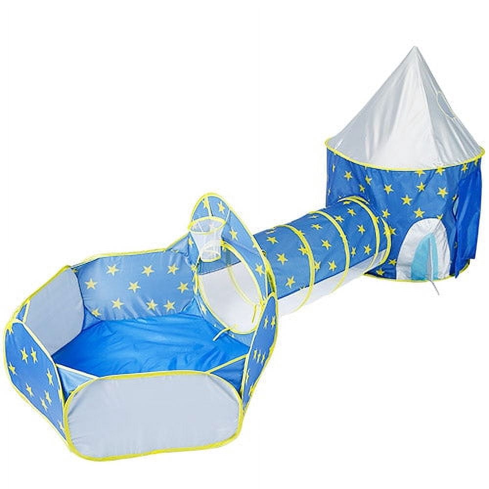 3 In 1 Child Crawl Tunnel Tent Kids Play Tent Ball Pit Set Foldable ...