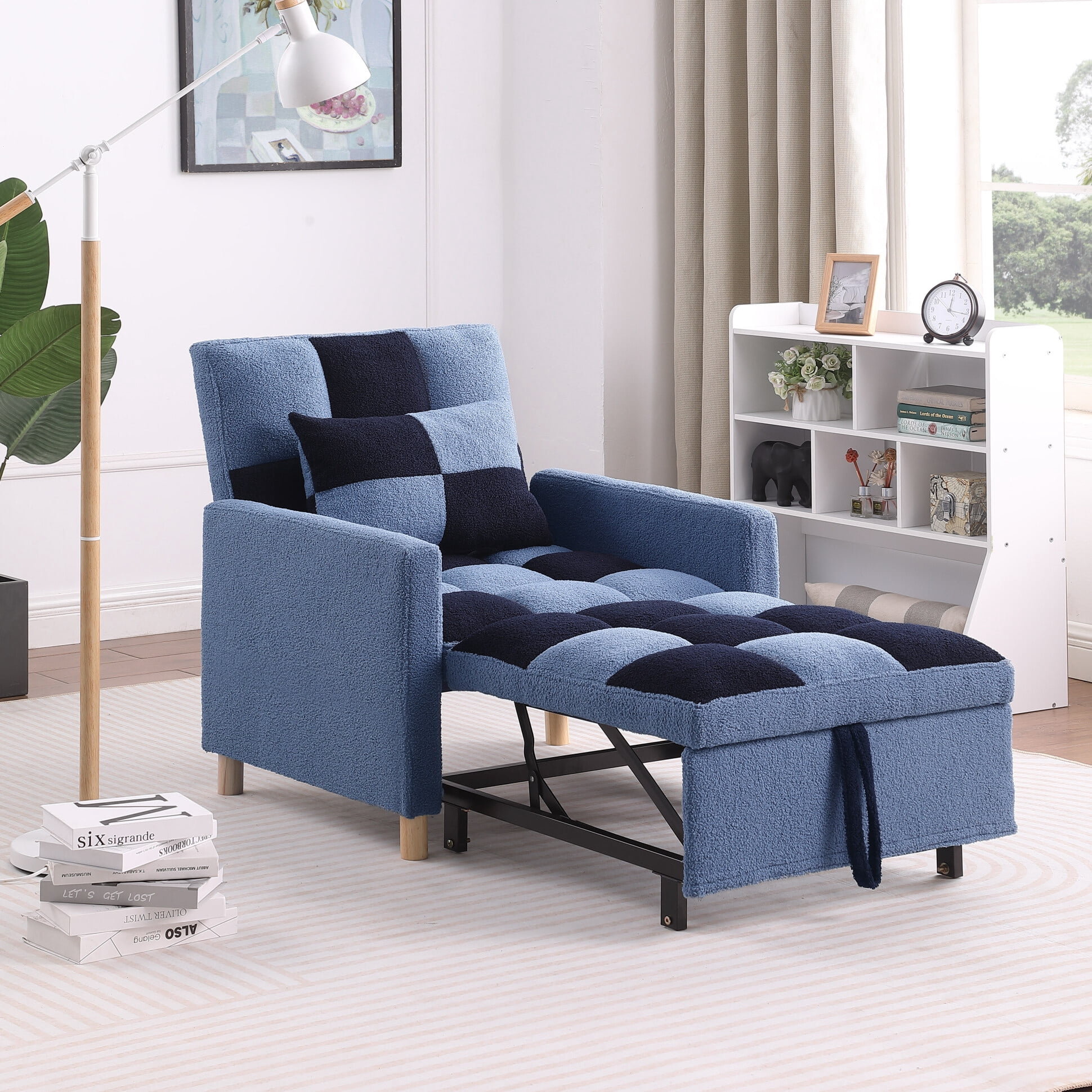 Triple Tree 3-in-1 Convertible Futon Sleeper Sofa Chair Bed with ...