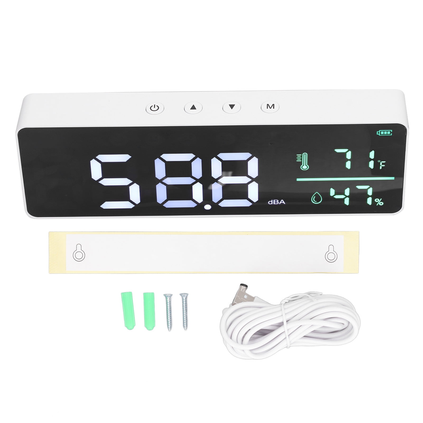 3 In 1 Decibel Meter 30 to 130dBA LED Wall Mounted Sound Level Reader ...