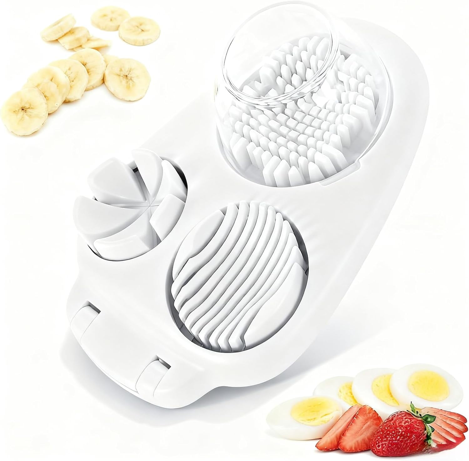 3-In-1 Egg Cutter, Stainless Steel Dicer, Strawberry Slicer, Kitchen ...