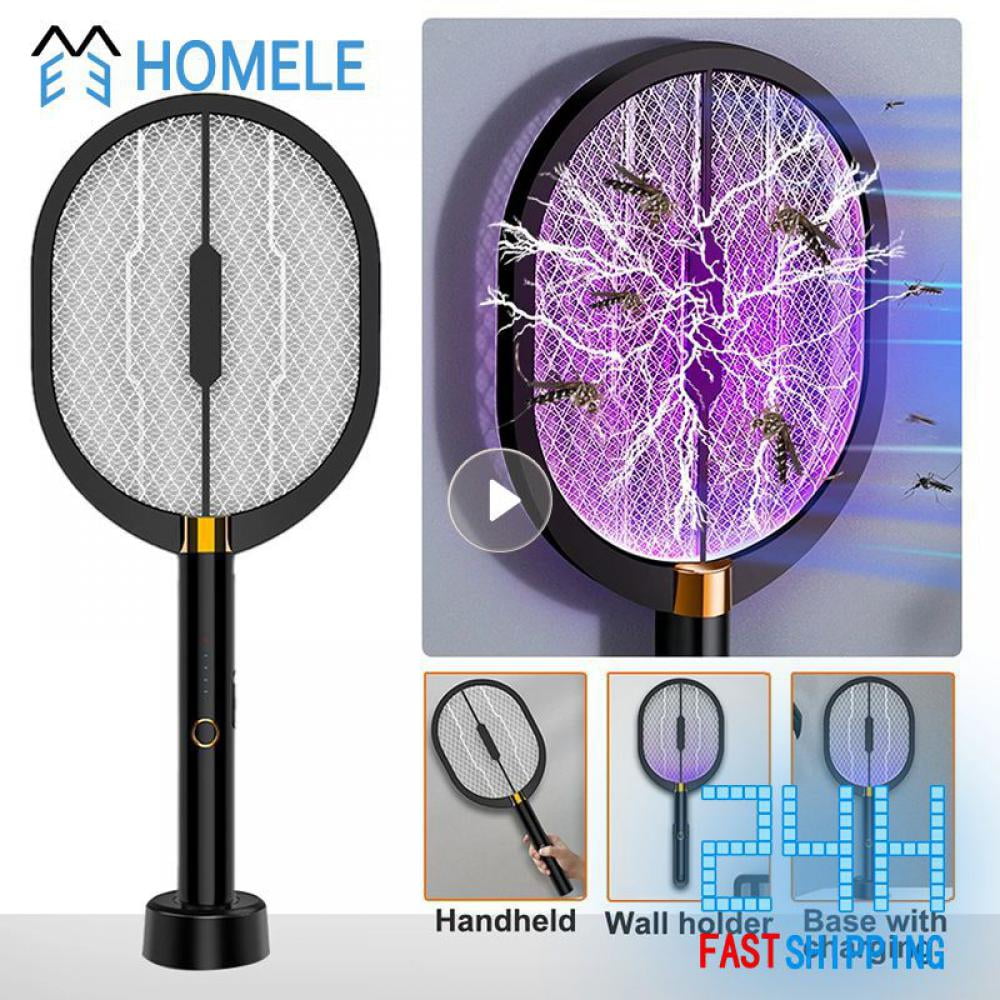 3 In 1 Electric Mosquito Racket Rechargeable Usb Anti Fly Mosquitoes ...