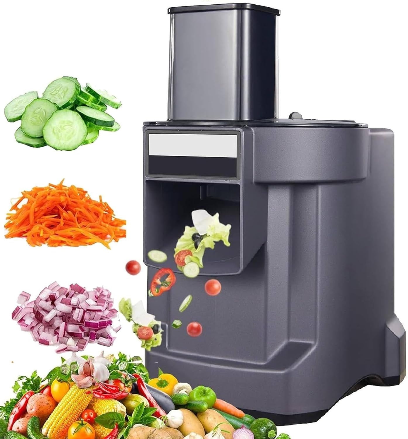 3 In 1 Electric Vegetable Dicer Slicer Shredder, Multifunctional ...
