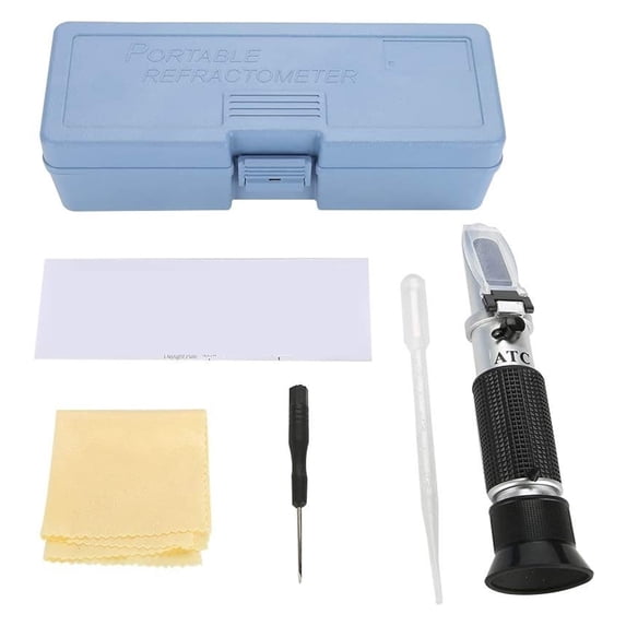 3 In 1 Grape & Alcohol Refractometer RHW-25 ATC 0-25%Vol 0-40%Brix 0.22 ...