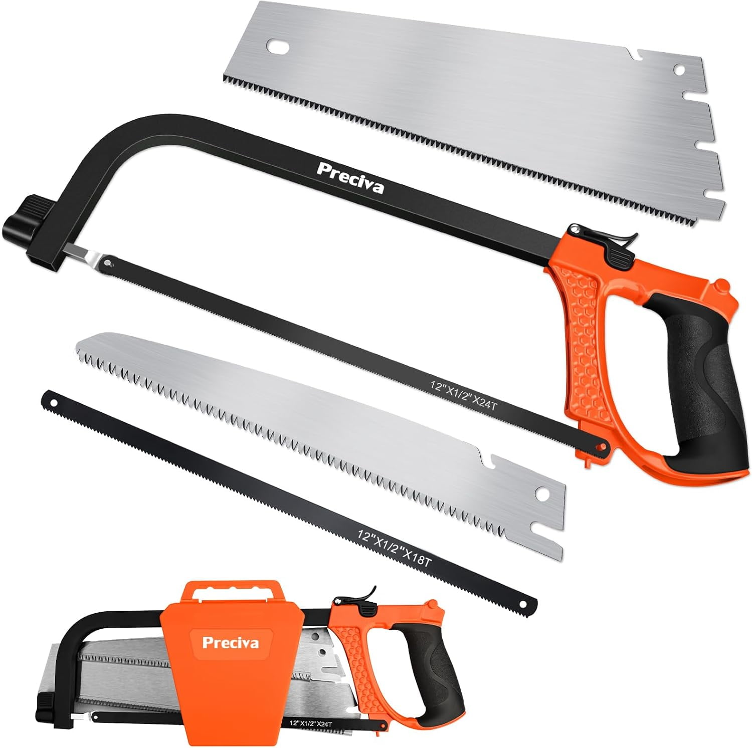 3-In-1 Hand Saw Hacksaw Set, Multi Blades Hand Saw with 3 Different ...
