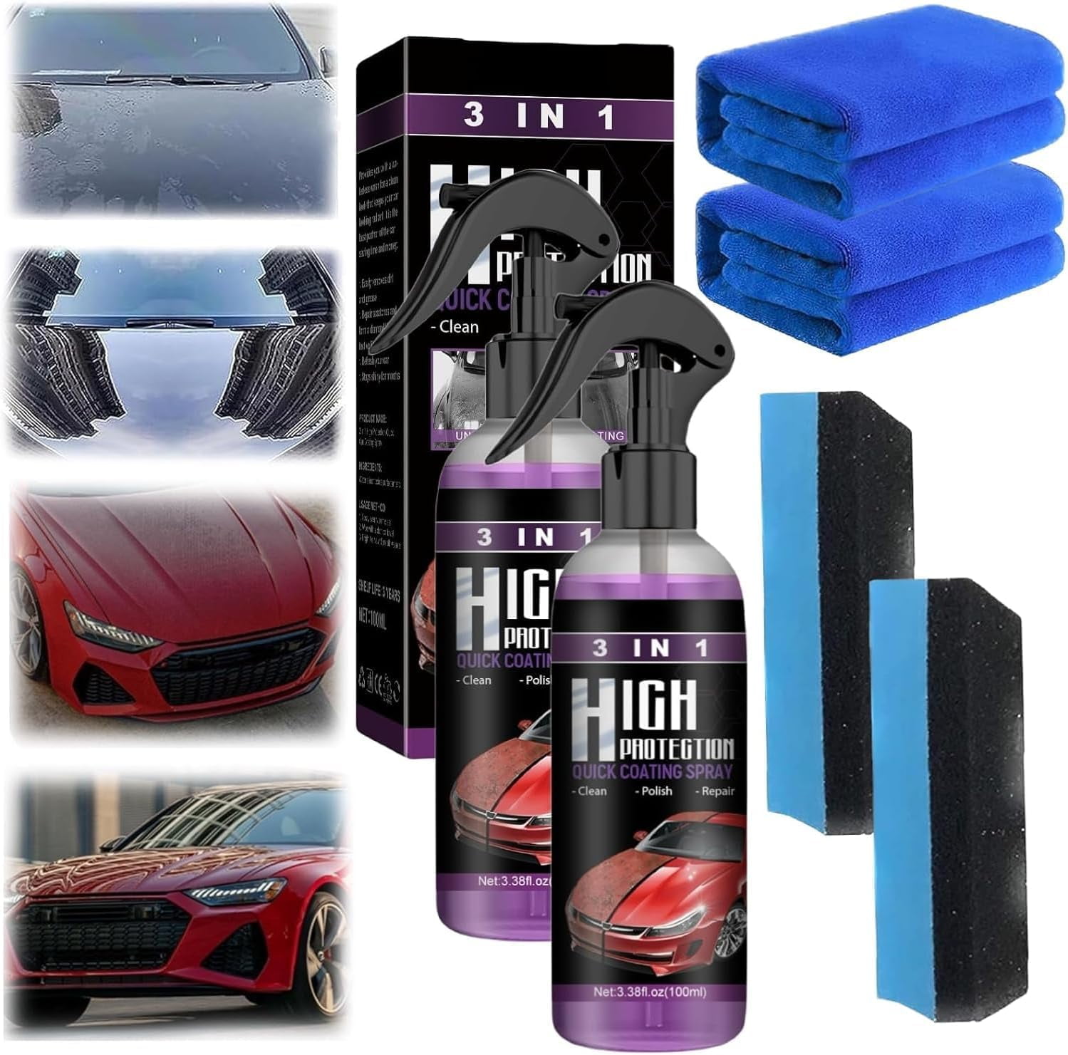 3 In 1 High Protection Car Coating Cleaning Spray(100Ml) - Automotive ...