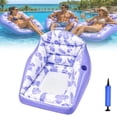 3 In 1 Inflatable Pool Lounge Chair – U Shaped Water Hammock Float with ...