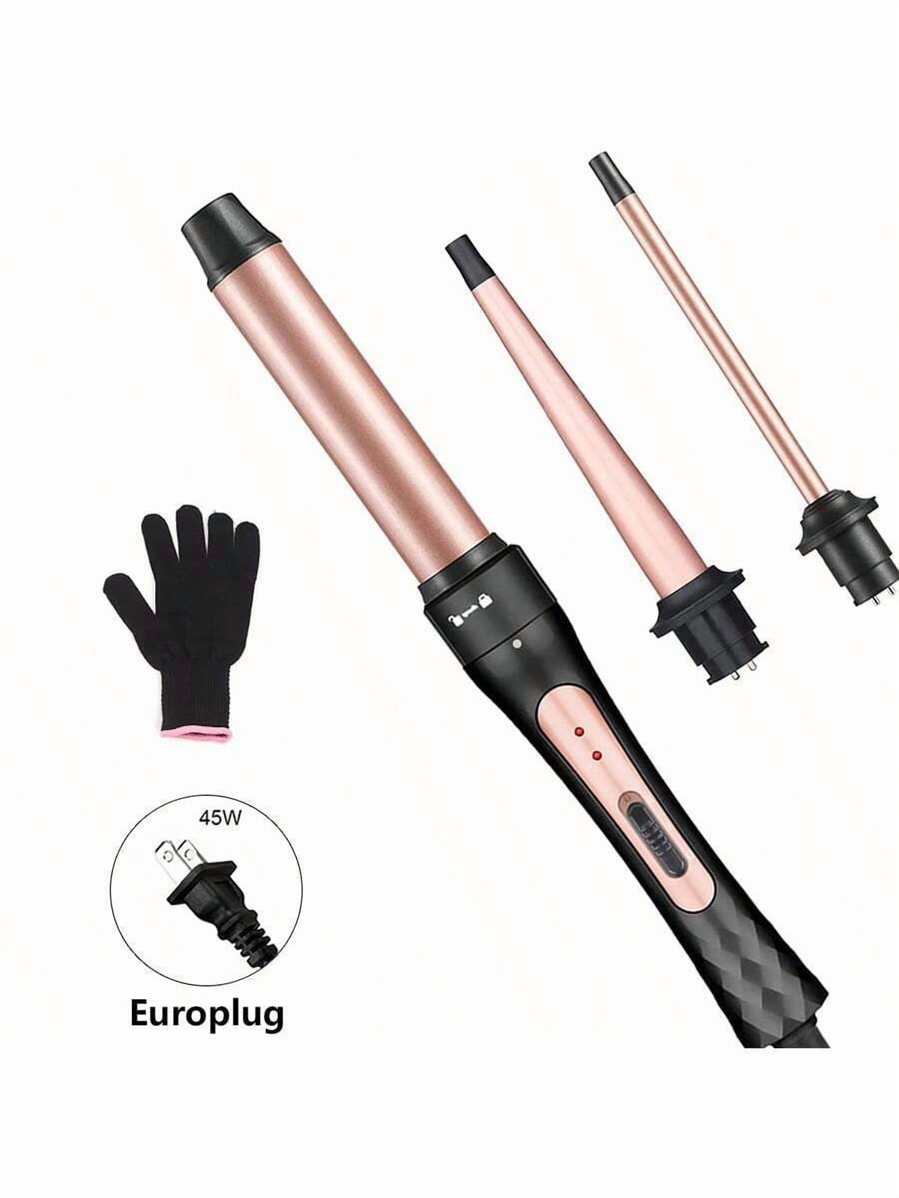 3-In-1 Interchangeable Curling Iron Set, 32mm/25mm/9mm Barrels, Rose ...