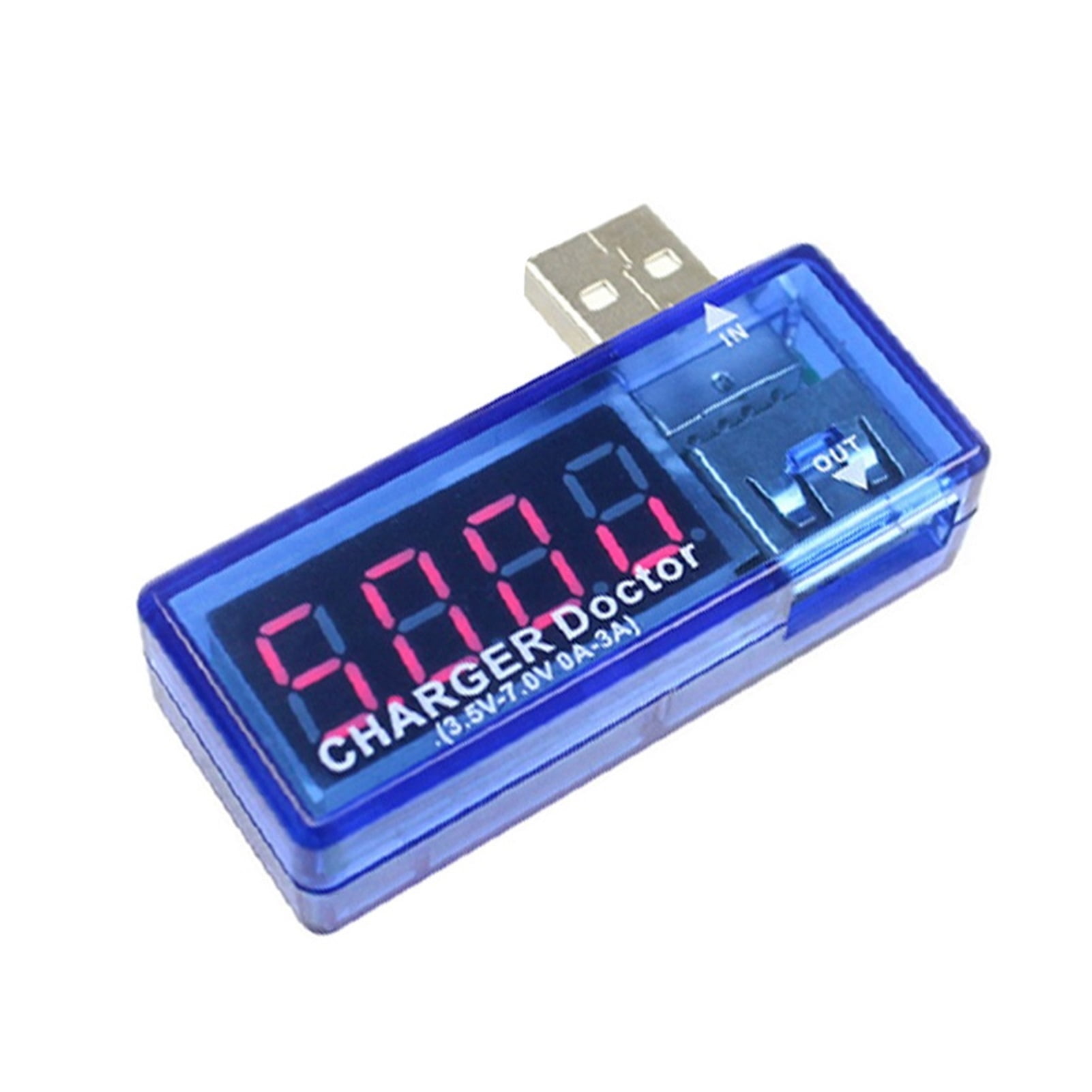 3 In 1 LCD Digital USB Voltmeter Ammeter 5V 12V DC Car Phone Voltage ...