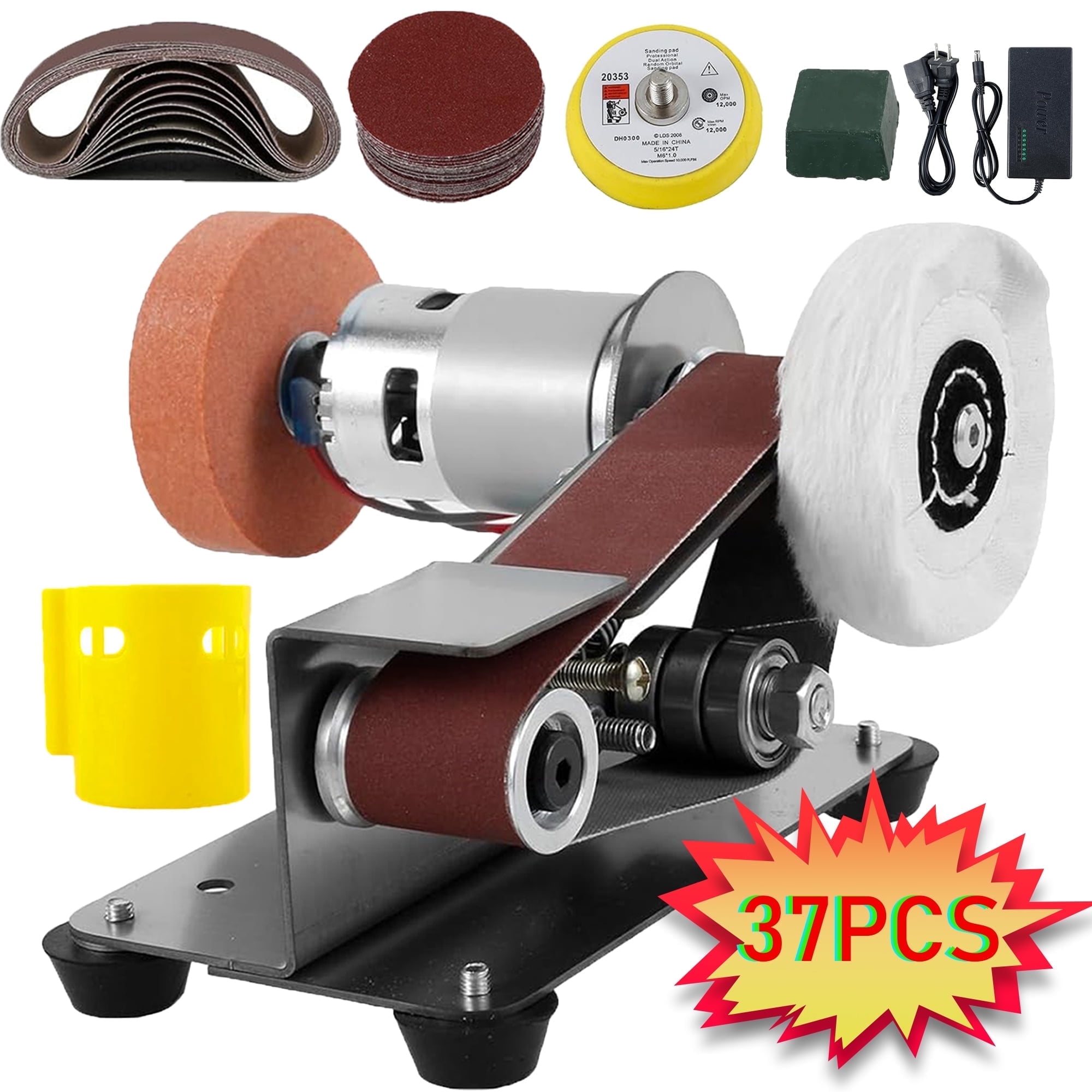 3-In-1 Mini Belt Sander - 15 Degree Knife Sharpener Electric Bench ...