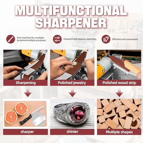 3-In-1 Mini Belt Sander - 7 Adjustable Speed Knife Making Belt Grinder ...