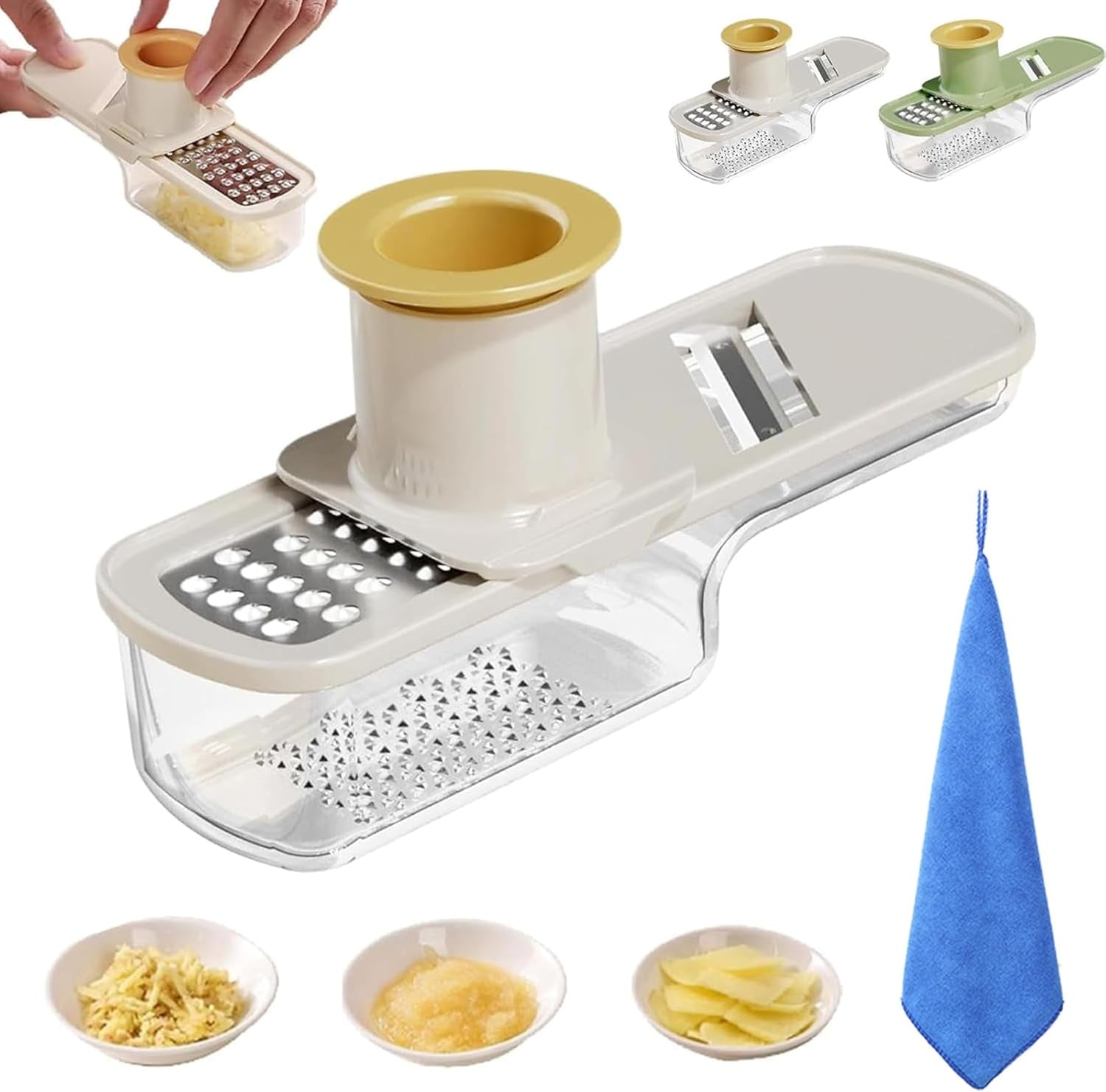3 In 1 Mini Garlic Slicer, Multifunctional Garlic Grinder with ...