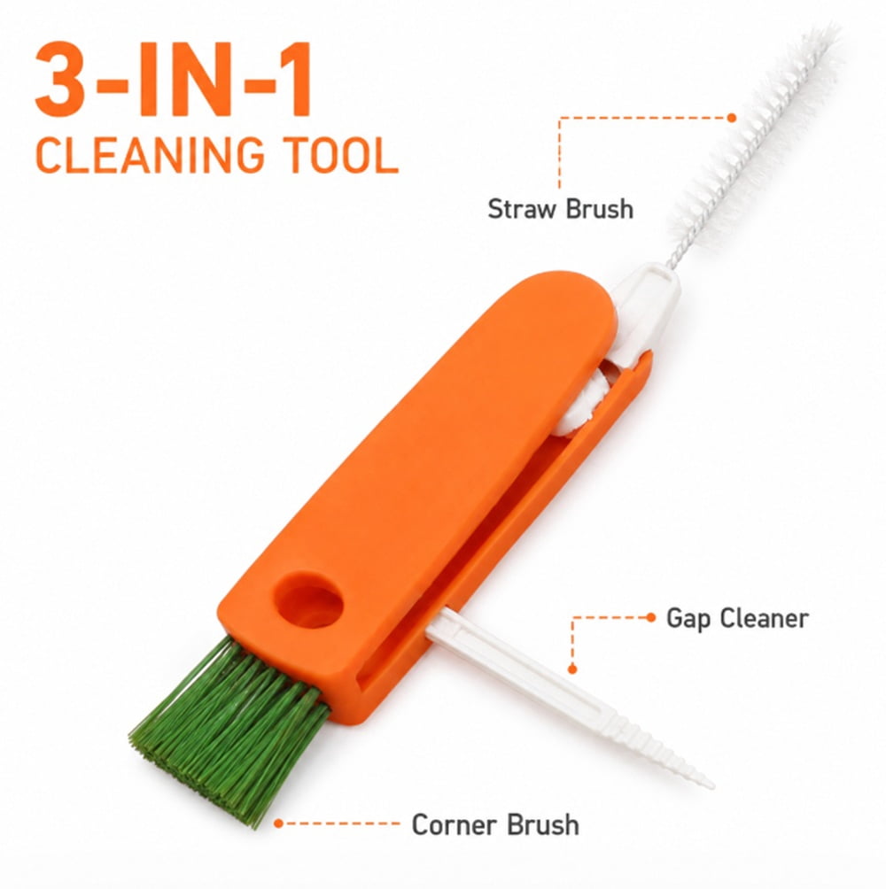 3 in 1 Mug Lid Cleaning Brush Set, Bottle and Cup Cover Cleaner for Lid ...