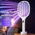 3 In 1 Multi Functional Bug Zapper Racket USB Rechargeable Mosquito ...