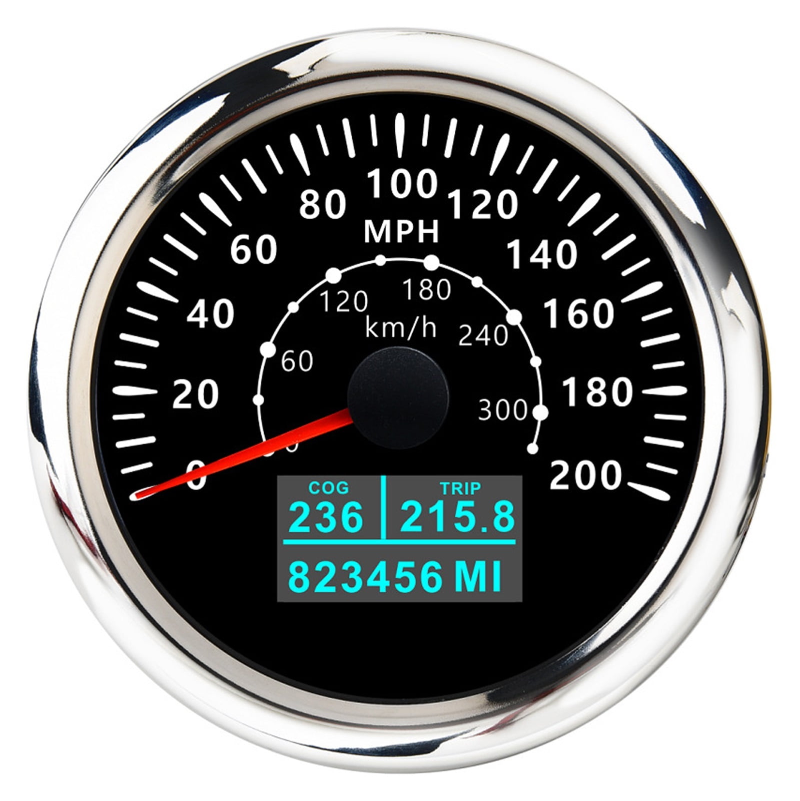 3 In 1 Multifunction GPS Speedometer Sensor 160 Mph 240 Km/h 7 Colors ...