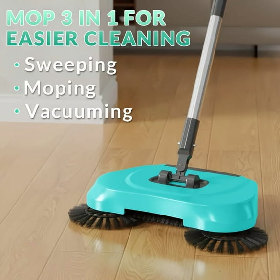 3-In-1 MultifunctionalCleaning Tools- Push Sweeper, Vacuum & Mop Combo ...