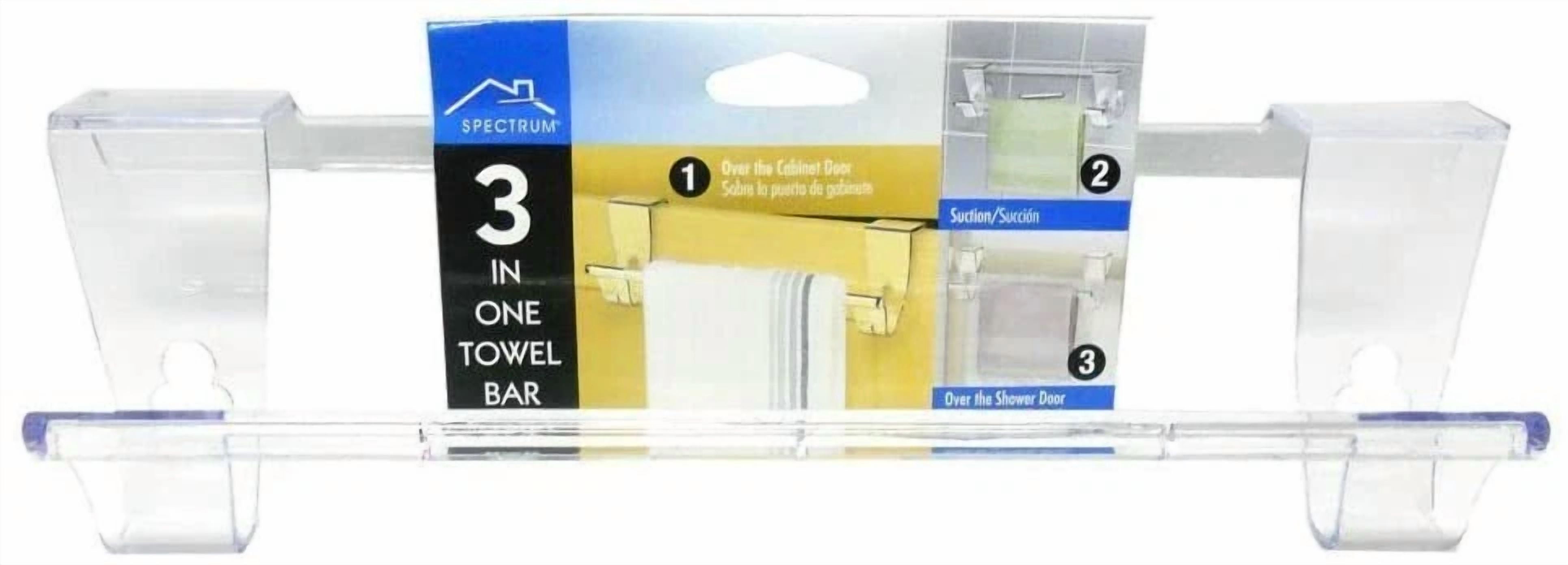 3 In 1 Over The Cabinet Door Shower Bath 11" Towel Rack Bar W ...