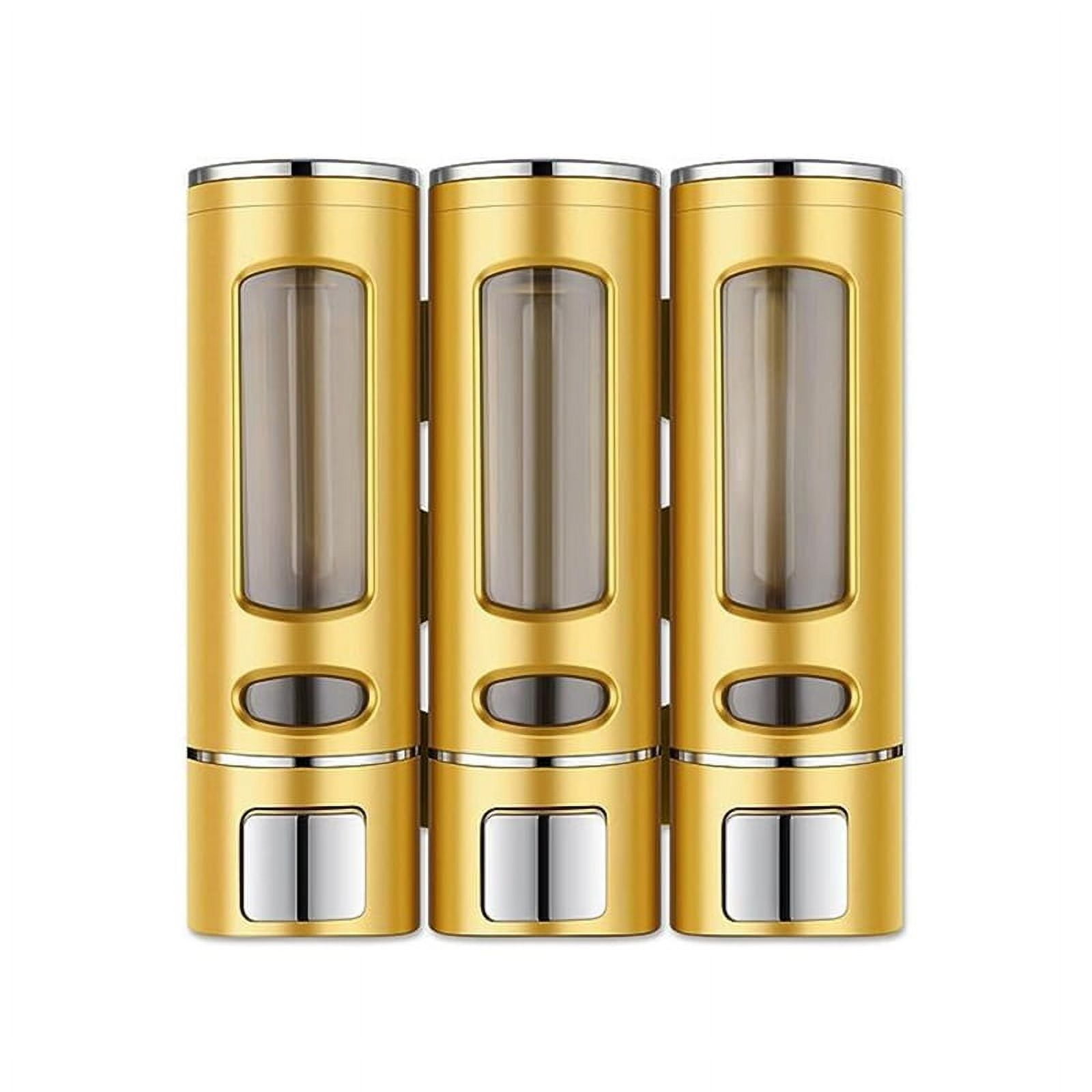 Room Wall Mounted Bathroom Shower Pump Dispenser Organizer 3- Soap ...