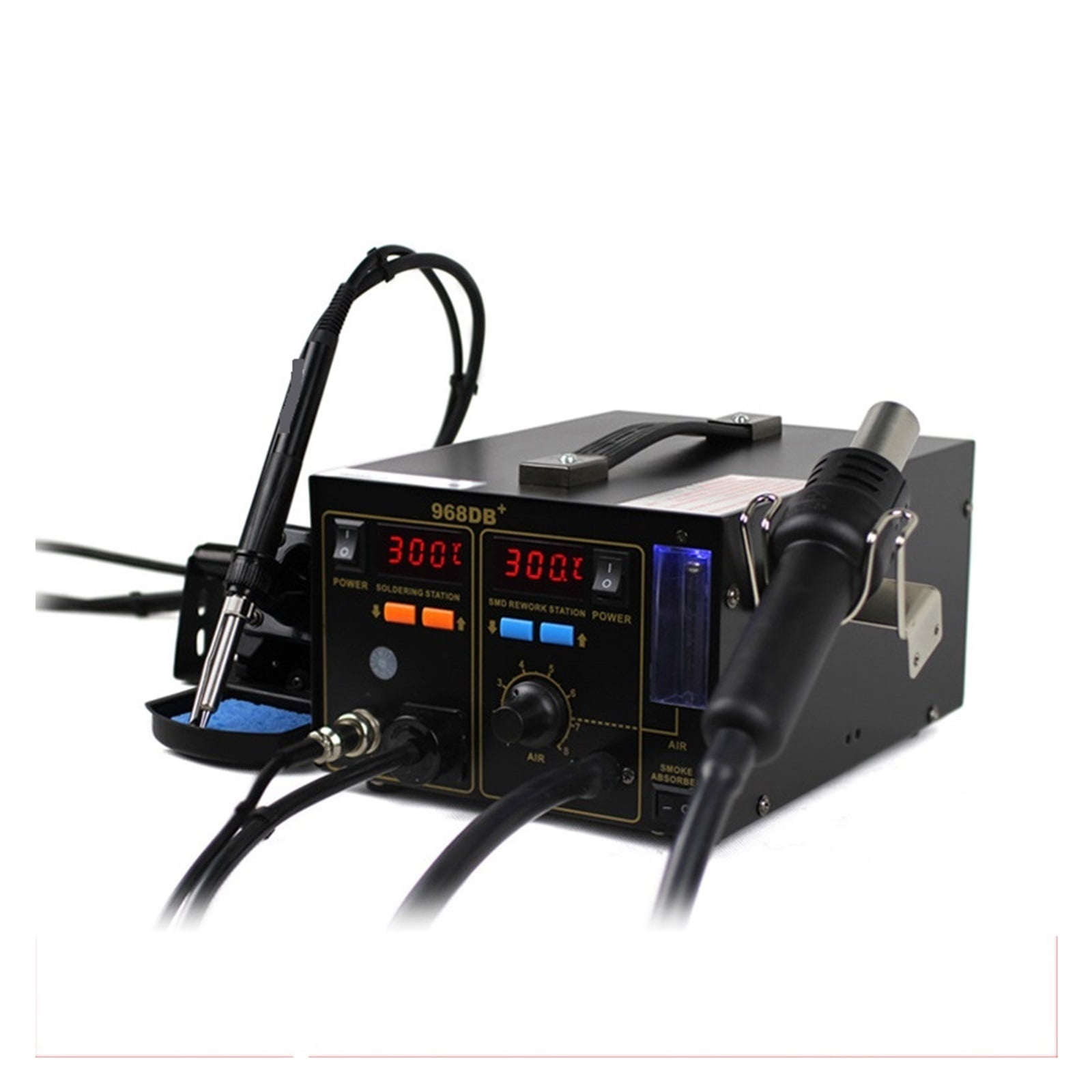 3 In 1 SMD Rework Station 968DB+ Soldering Station With Smoke Absorber ...