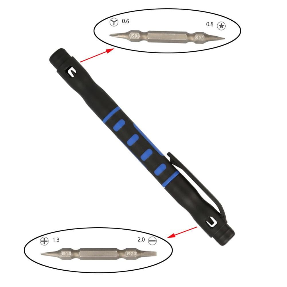 3-In-1 Screwdriver Set Magnetic Pen-type Double Head Flat Corss ...