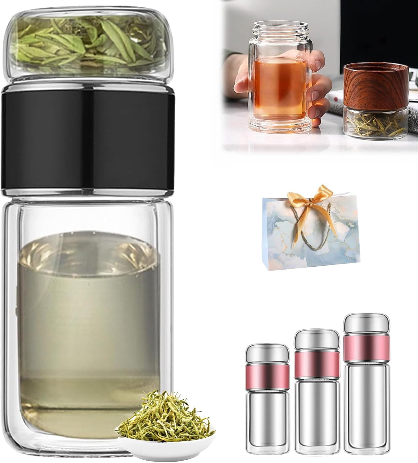 3-In-1 Smart Tea Infuser, 2026 New Glass Infuser, Glass Tea Infuser for ...