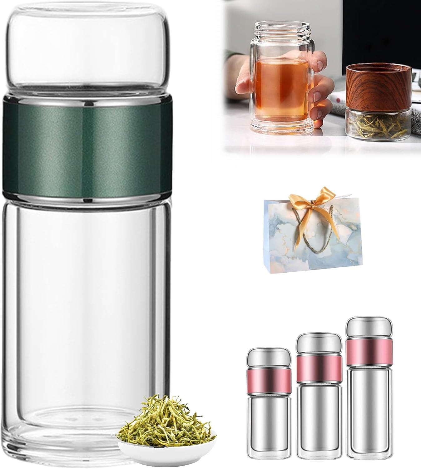 3-In-1 Smart Tea Infuser, 2026 New Glass Infuser, Glass Tea Infuser for ...