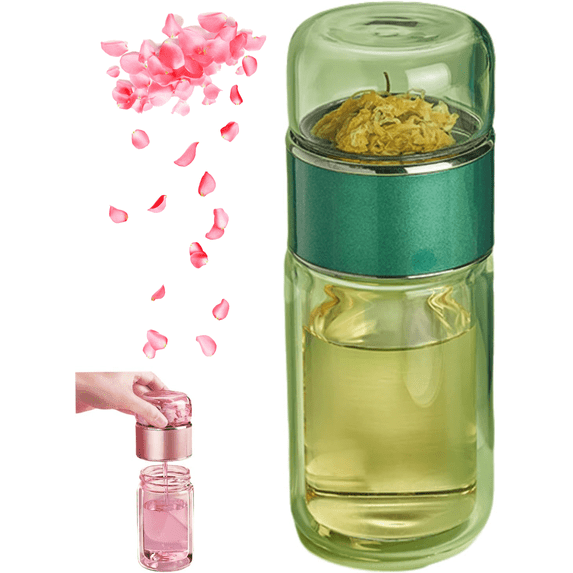 3-In-1 Smart Tea Infuser, Portable Leak-Proof Glass Infuser Bottle for ...
