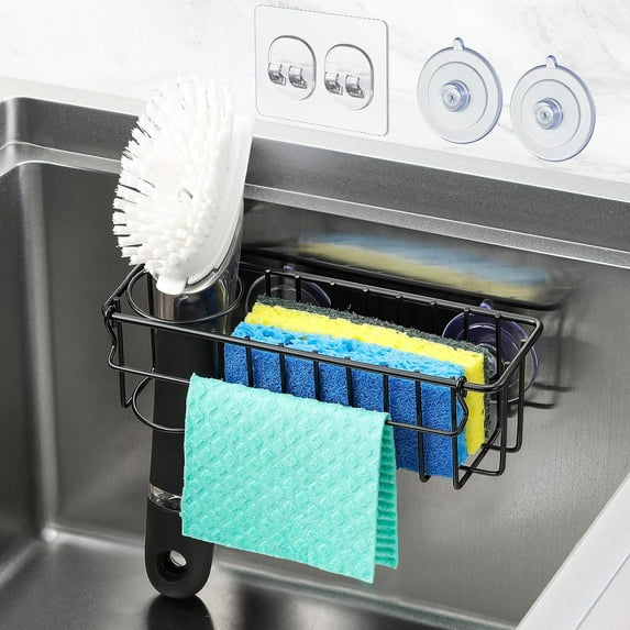3-In-1 Sponge Holder for Kitchen Sink, 2 Type Suspension Options ...
