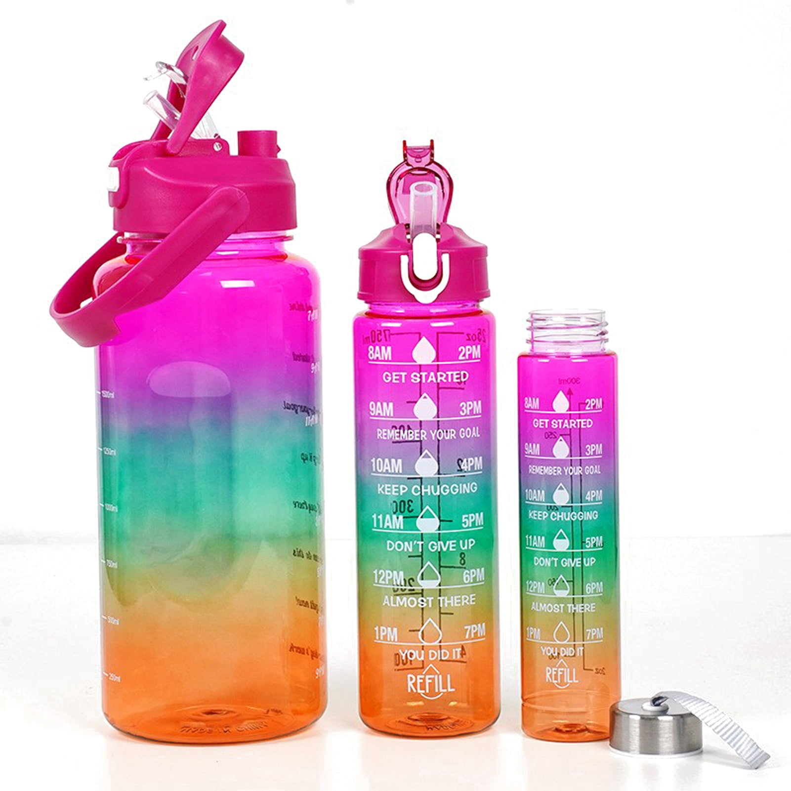 3 In 1 Sports Water Bottle Cold Driker Multi Purpose Plastic Cup dish ...