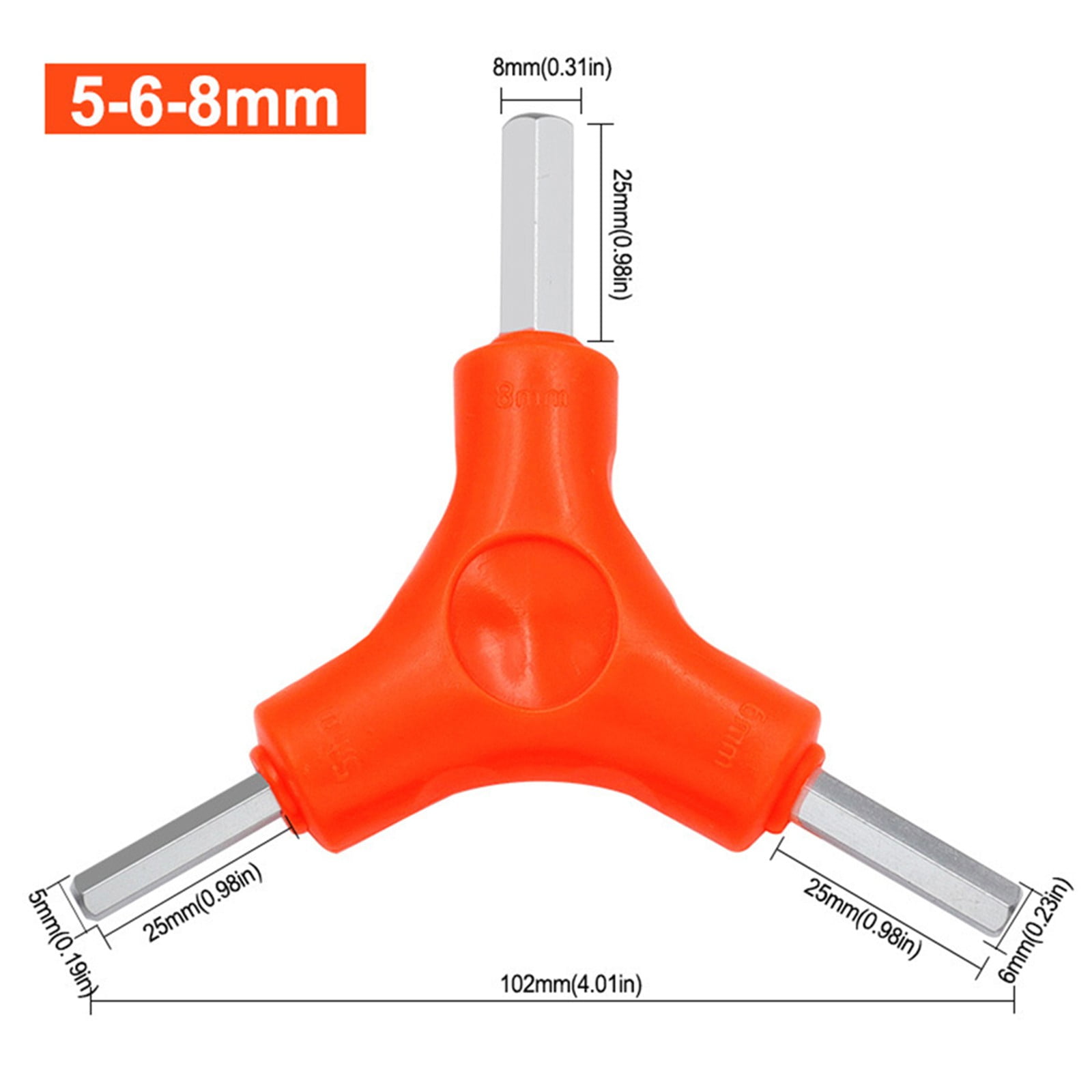 3 In 1 Trigeminal Hex Key Set 2.5/3/4/5/6/8mm Hexagon Wrench Carbon ...